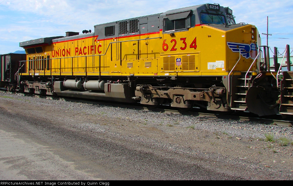 UP 6234 Provo,Utah July 31.2010. Former Southern Pacific GE AC4400CW.